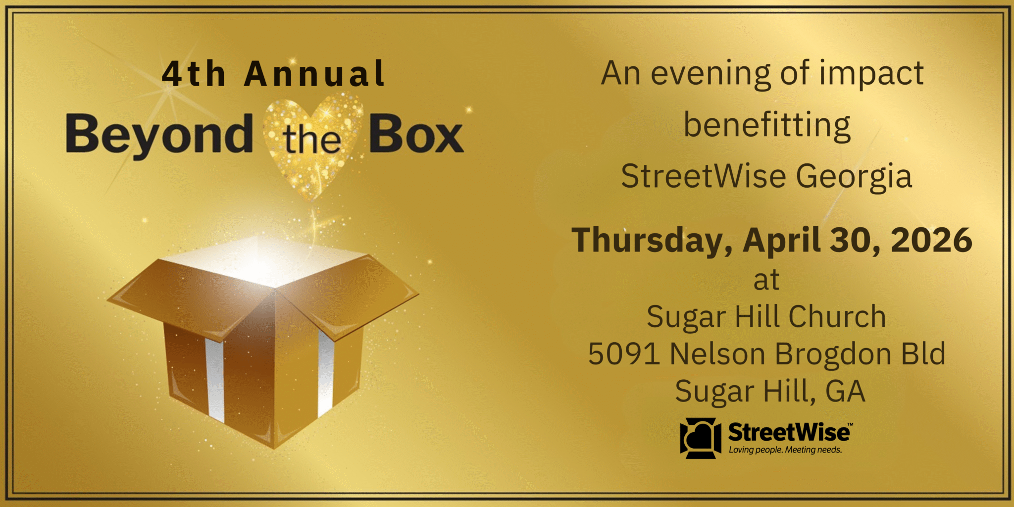 Beyond the Box Gala – General Admission Registration - StreetWise ...